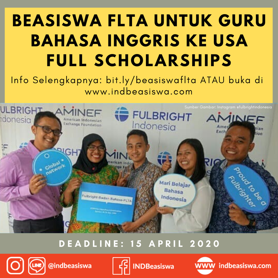 [FULL SCHOLARSHIP] BEASISWA FLTA UNTUK GURU BAHASA INGGRIS KE USA⁣ - Eventkampus.com