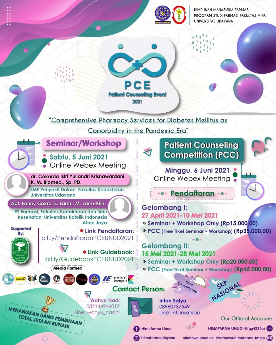 Seminar dan Workshop Patient Counseling Event (PCE) 2021 | Event ...
