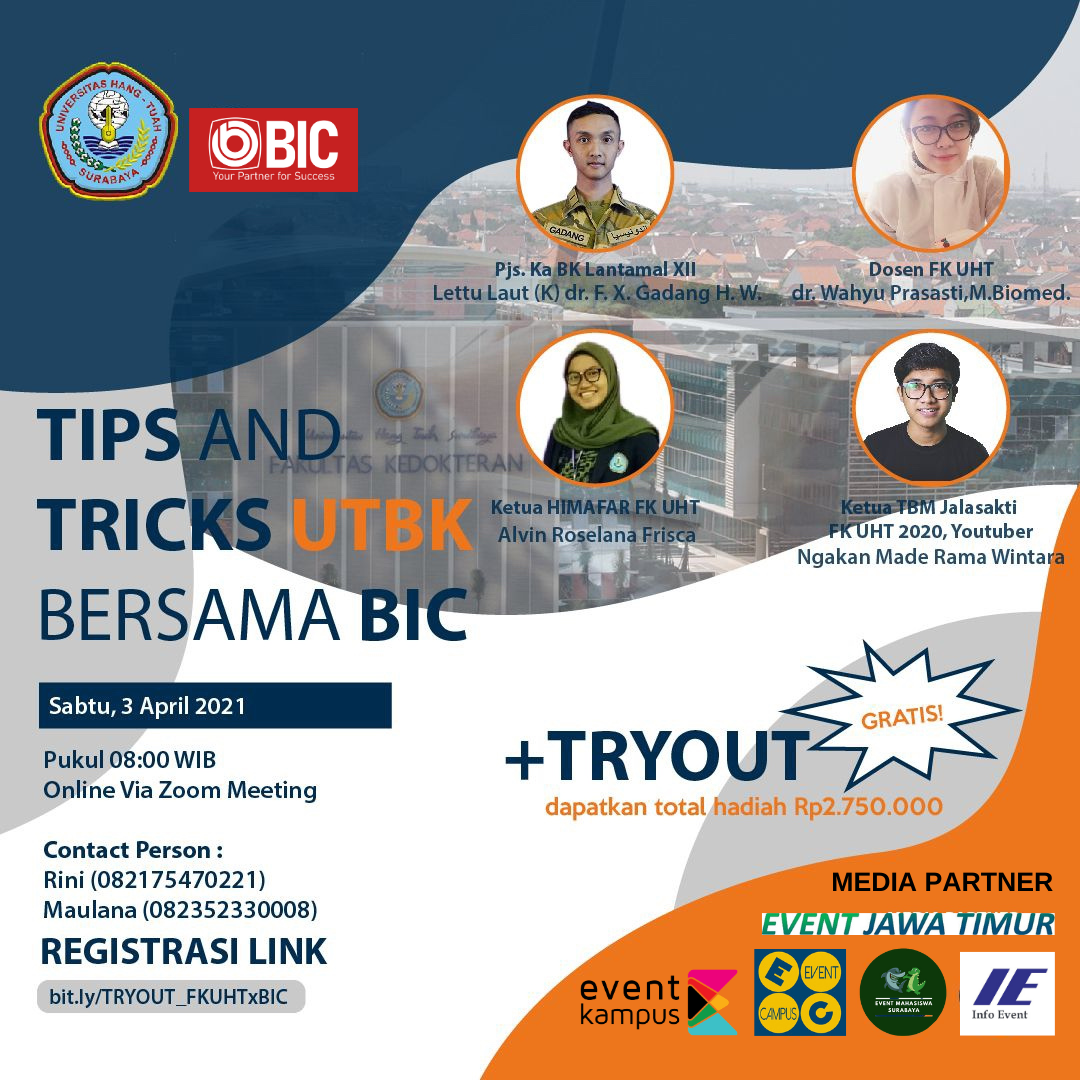 TIPS AND TRICKS UTBK BERSAMA BIC | Event - Eventkampus.com