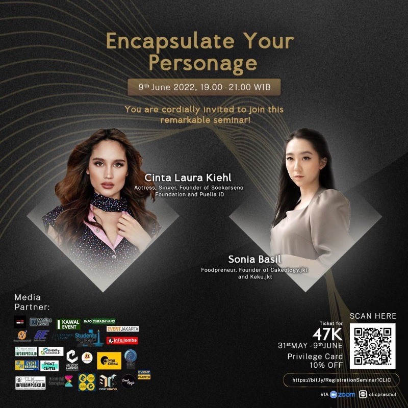 Creative seminar C.L.I.C 2022 “Encapsulate Your Personage” | Event ...
