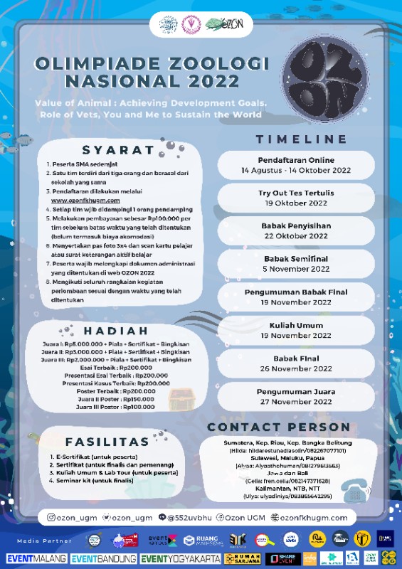 OLIMPIADE ZOOLOGI NASIONAL (OZON) 2022 | Event - Eventkampus.com