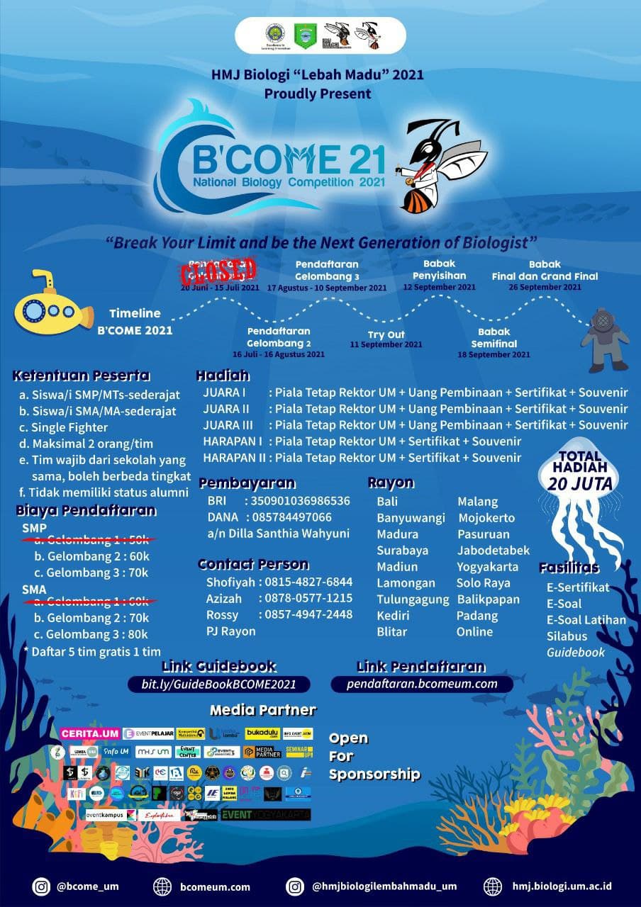 𝐍𝐚𝐭𝐢𝐨𝐧𝐚𝐥 𝐁𝐢𝐨𝐥𝐨𝐠𝐲 𝐂𝐨𝐦𝐩𝐞𝐭𝐢𝐭𝐢𝐨𝐧 (𝐁’𝐂𝐎𝐌𝐄) 𝟐𝟎𝟐𝟏 | Event - Eventkampus.com