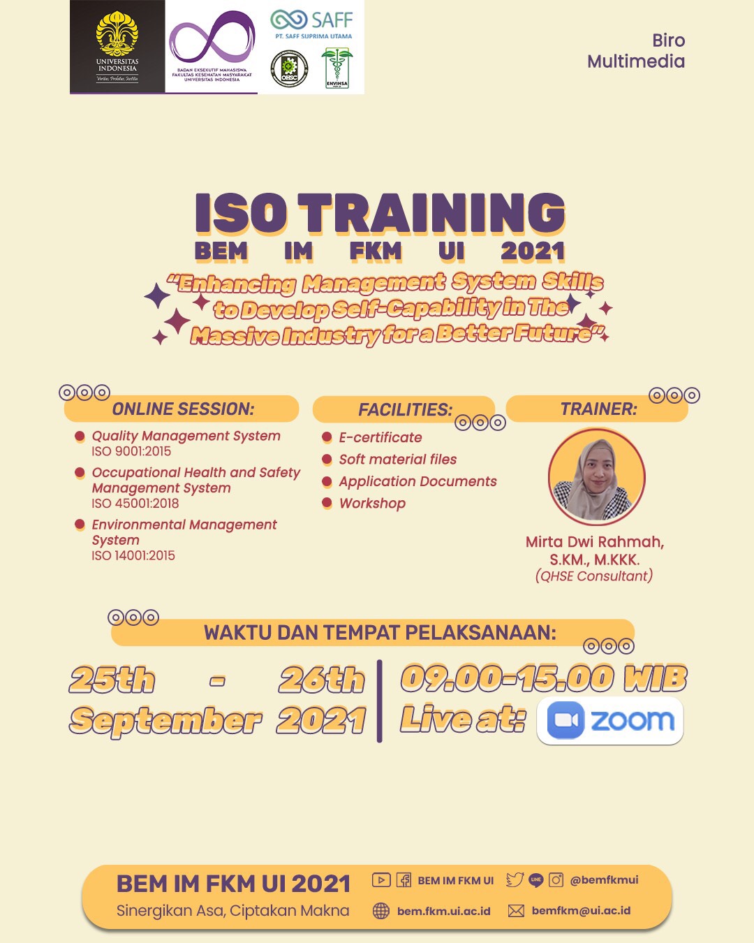 [ISO TRAINING 1 BEM IM FKM UI 2021] | Event - Eventkampus.com